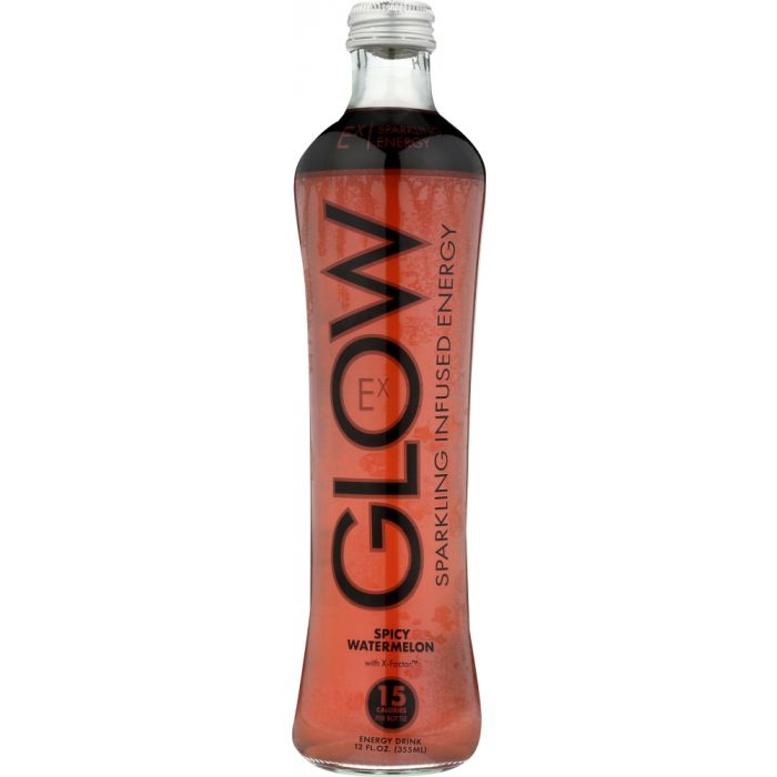 GLOW BEVERAGES: Sparkling Infused Energy Drink Spicy Watermelon, 12 fl ...
